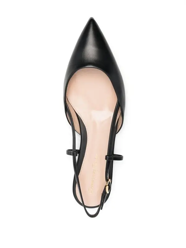 GIANVITO ROSSI Ascent 05 Slingback Ballerinas - Black