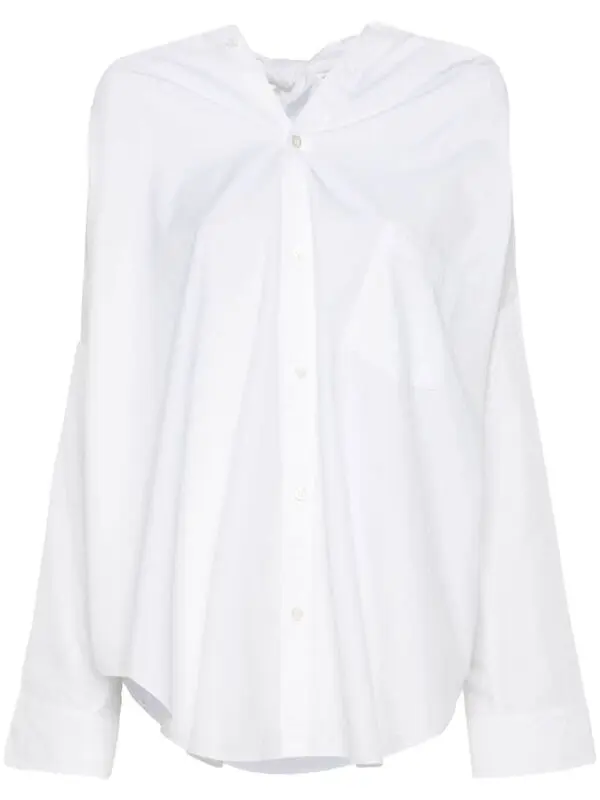 Balenciaga Pussy-bow Cotton Shirt