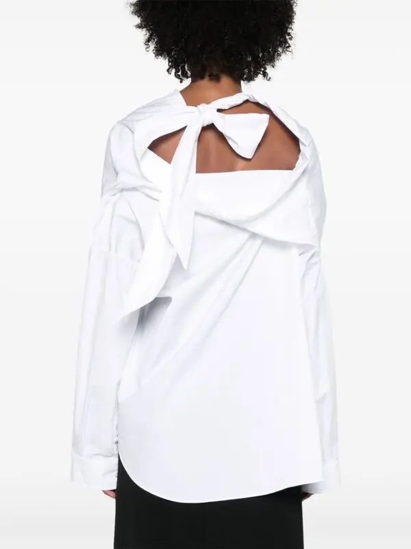 Balenciaga Pussy-bow Cotton Shirt