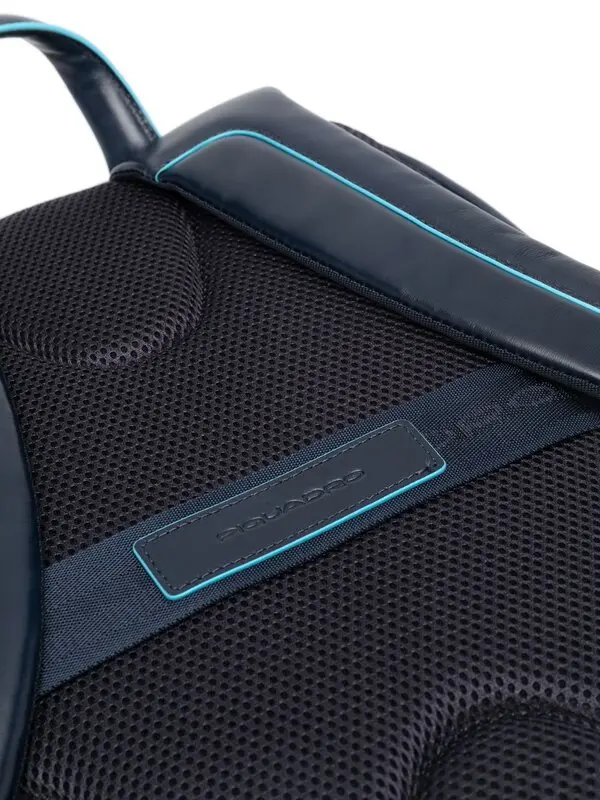 PIQUADRO Leather Backpack - Blue