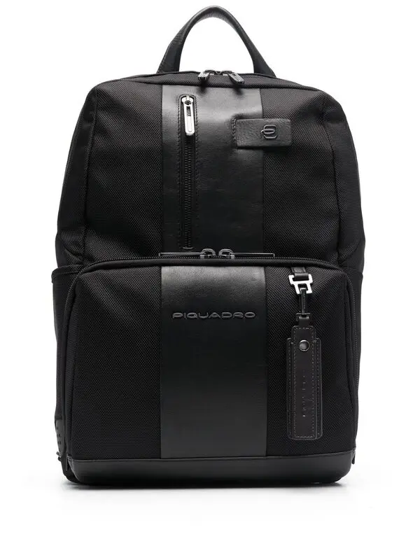 PIQUADRO Panelled Backpack - Black