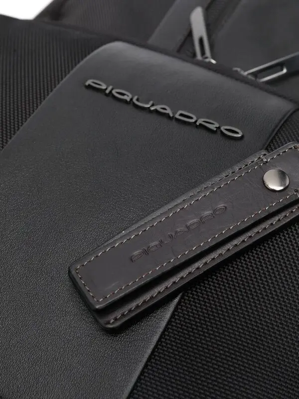 PIQUADRO Panelled Backpack - Black