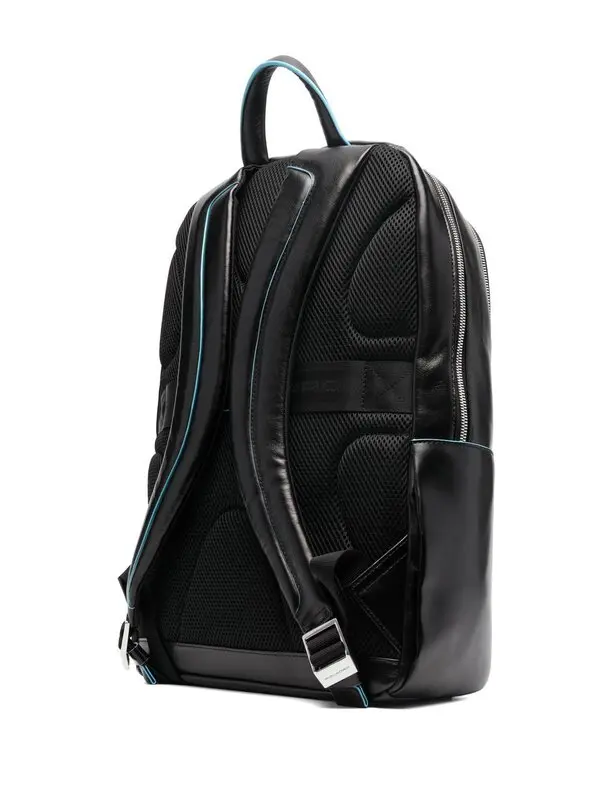 PIQUADRO Leather Backpack - Black