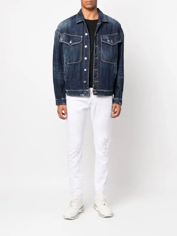 Dsquared2 Ripped Tapered Jeans