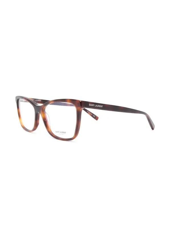 Saint Laurent Rectangle-frame Glasses - Brown