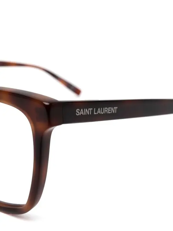 Saint Laurent Rectangle-frame Glasses - Brown