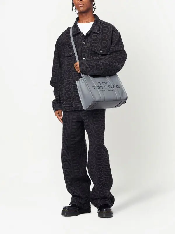 Marc Jacobs Medium Leather Tote Bag - Grey
