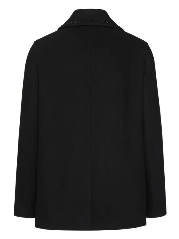Valentino Garavani Studded Wool Pea Coat
