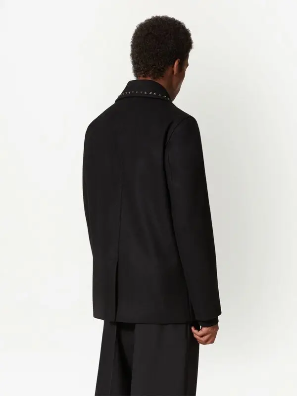 Valentino Garavani Studded Wool Pea Coat