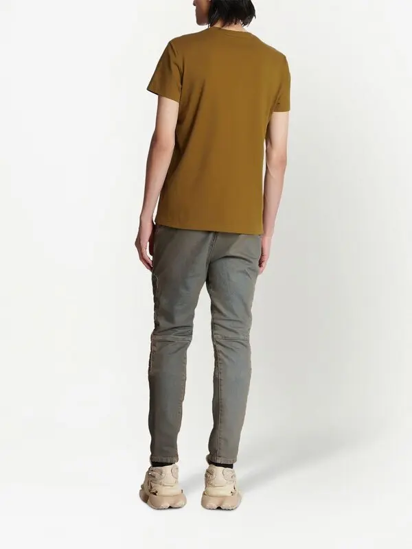 Balmain Logo-print Organic-cotton T-shirt - Brown