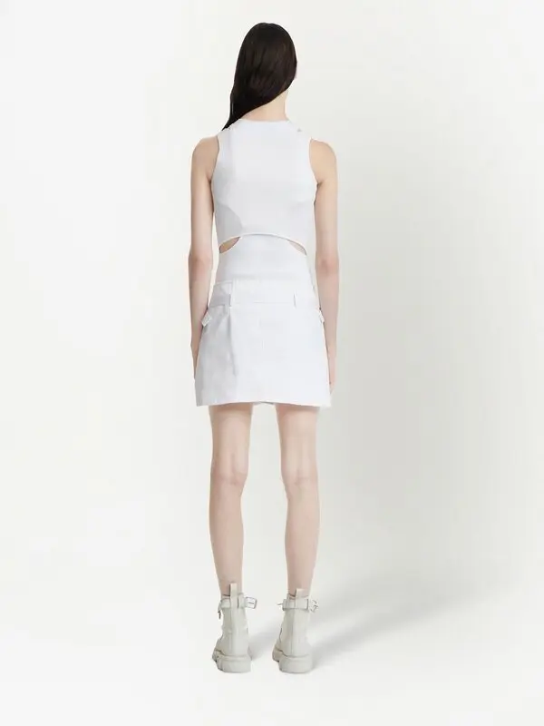DION LEE Interlink Knitted Tank Top - White