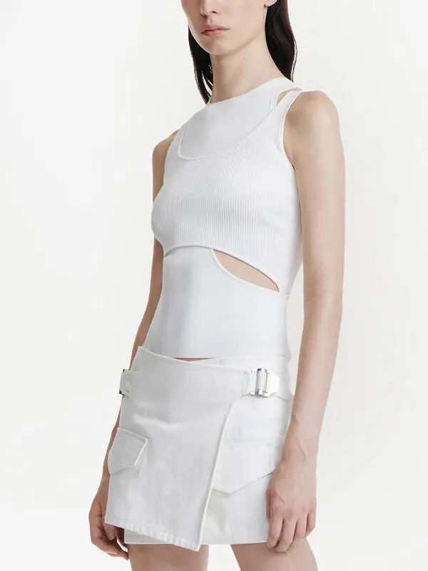 DION LEE Interlink Knitted Tank Top - White
