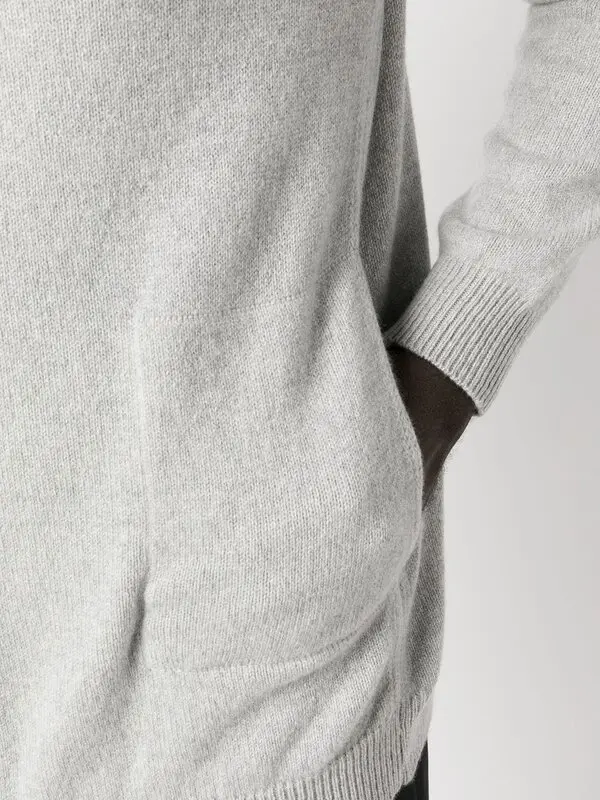 Malo Buttoned-hood Knit Sweater