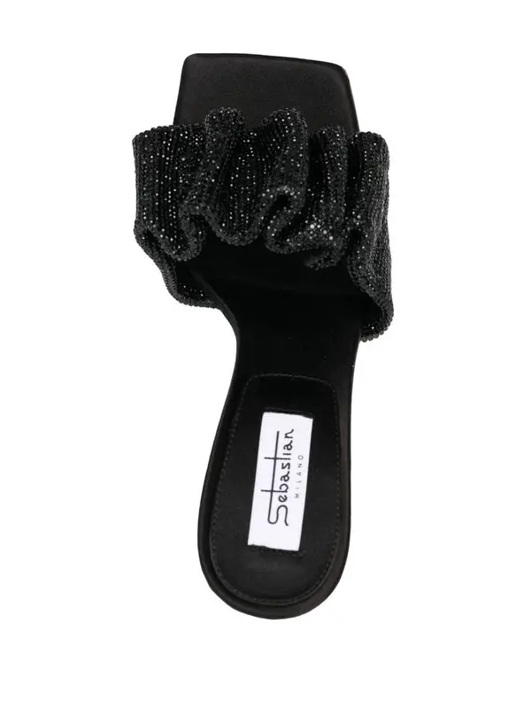 SEBASTIAN MILANO Leather Sandals - Black