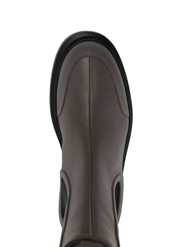 Bally Ginny Leather Chelsea Boots - Grey