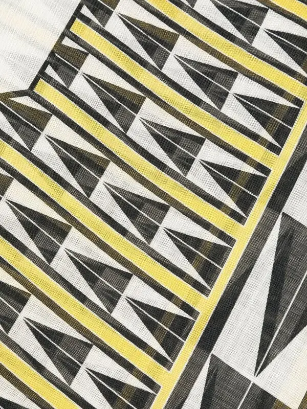 LANVIN Geometric-print Fringed Scarf