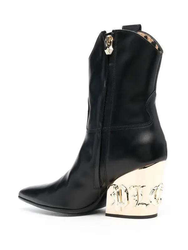 Philipp Plein Gothic Plein Cowboy Ankle Boots