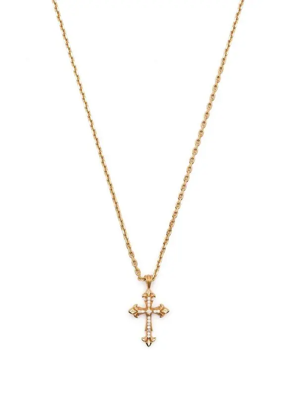 Emanuele Bicocchi Fleury Cross Pendant Necklace - Gold