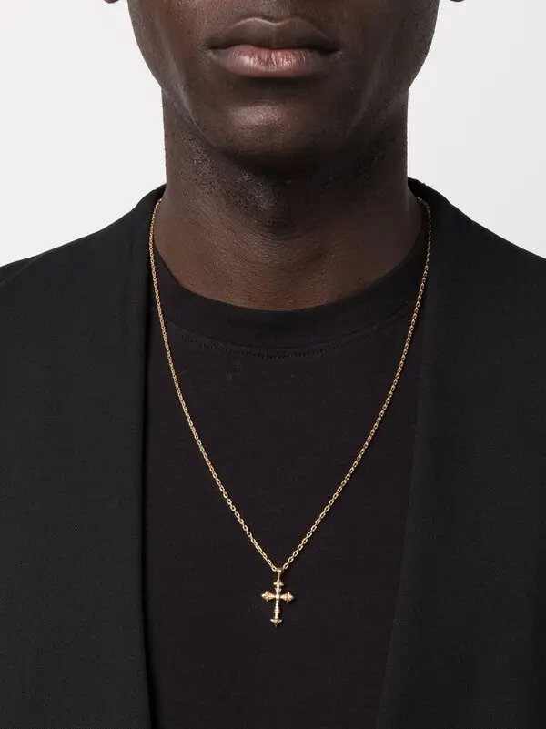 Emanuele Bicocchi Fleury Cross Pendant Necklace - Gold
