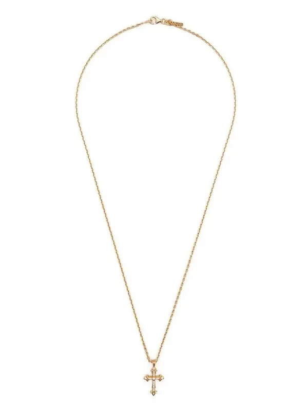 Emanuele Bicocchi Fleury Cross Pendant Necklace - Gold