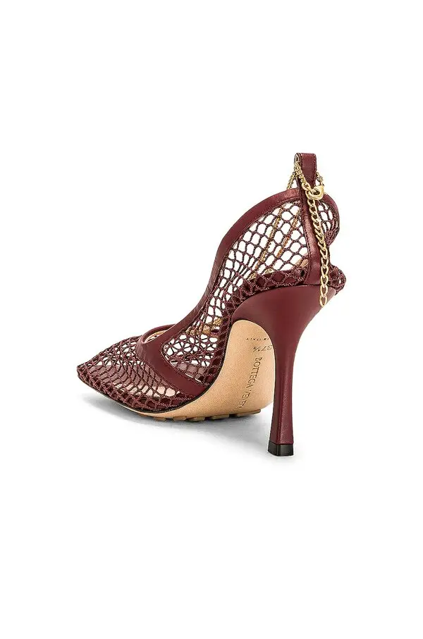 Bottega Veneta Stretch Lace Up Sandal Cherry Editorialist