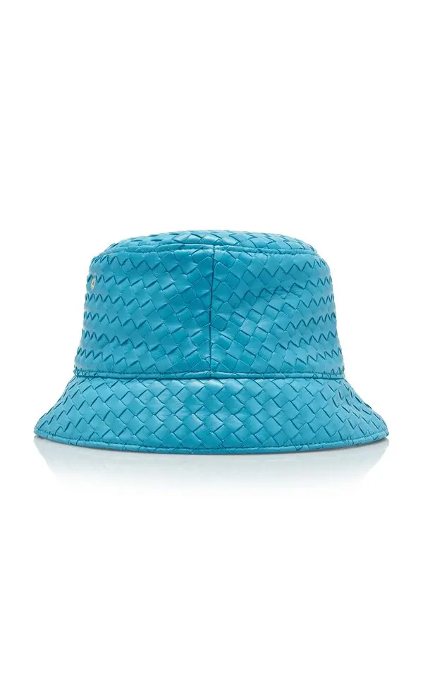Bottega Veneta Intrecciato Nappa Leather Bucket Hat - Blue