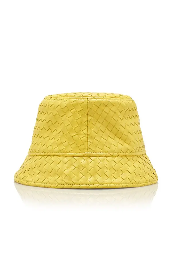 Bottega Veneta Intrecciato Nappa Leather Bucket Hat - Yellow