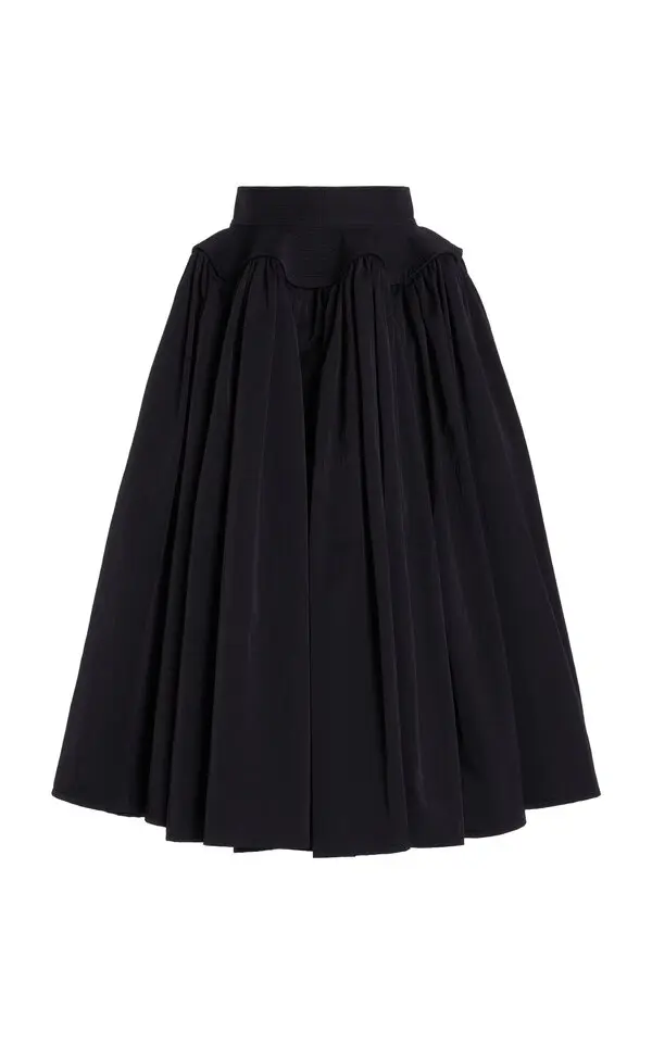 Bottega Veneta Tech Nylon Midi Skirt - Black
