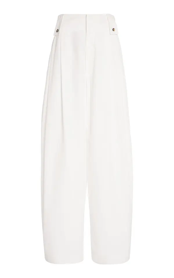 Bottega Veneta Pleated Wide-leg Pants - White