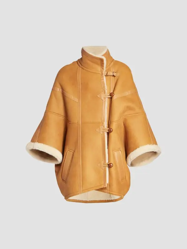 Saint Laurent Cape In Shearling
