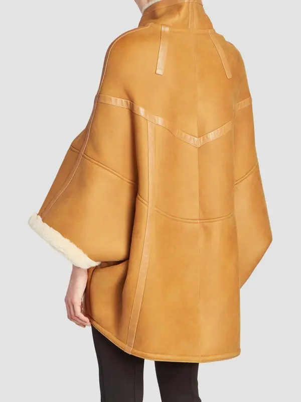 Saint Laurent Cape In Shearling