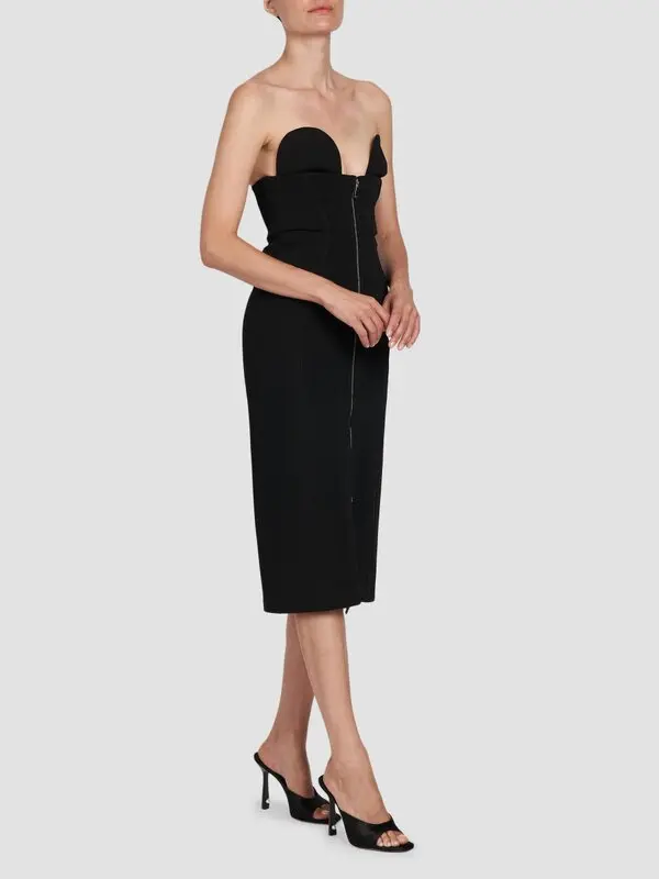Off-White Ablohland Crepe Midi-dress