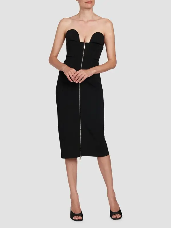Off-White Ablohland Crepe Midi-dress