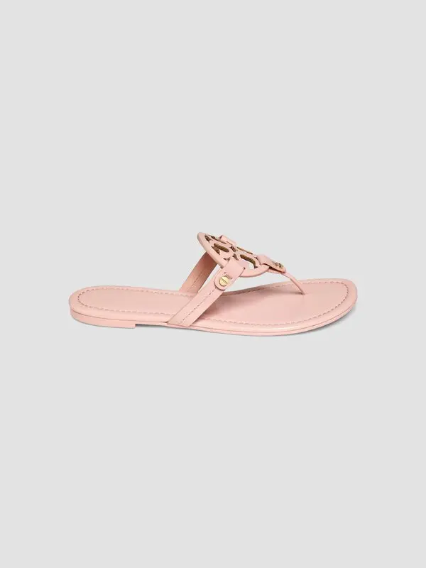Tory Burch Miller Patent Leather Thong Sandals - Sea Shell