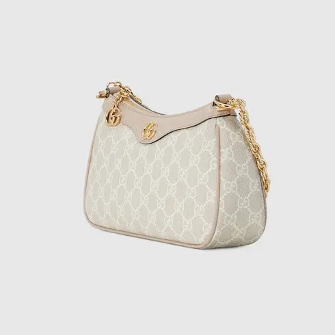 Gucci Ophidia Small Shoulder Bag - Beige And White Gg Supreme