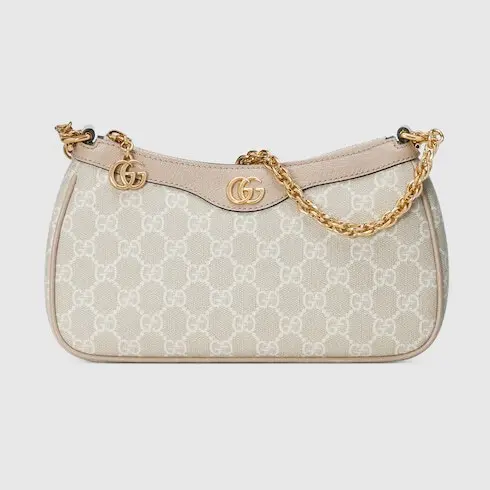 Gucci Ophidia Small Shoulder Bag - Beige And White Gg Supreme