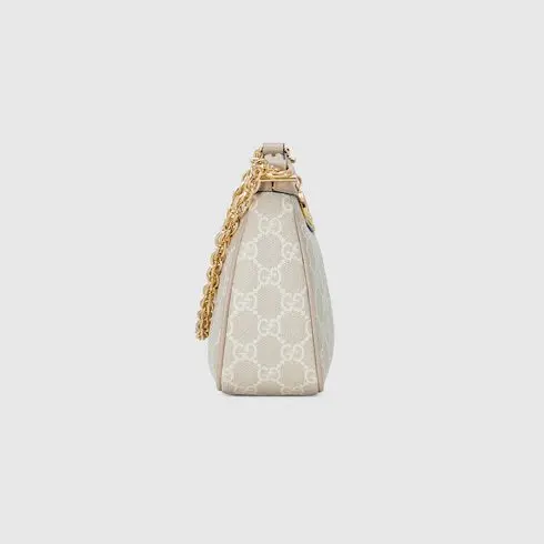 Gucci Ophidia Small Shoulder Bag - Beige And White Gg Supreme