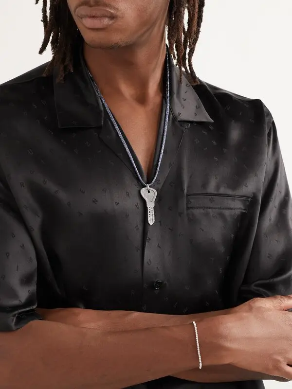 Carolina Bucci White Gold Key Pendant Necklace