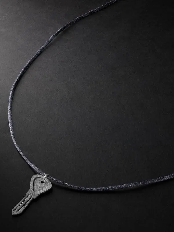Carolina Bucci White Gold Key Pendant Necklace