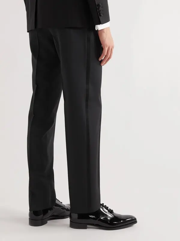 Canali Straight-leg Wool Tuxedo Trousers