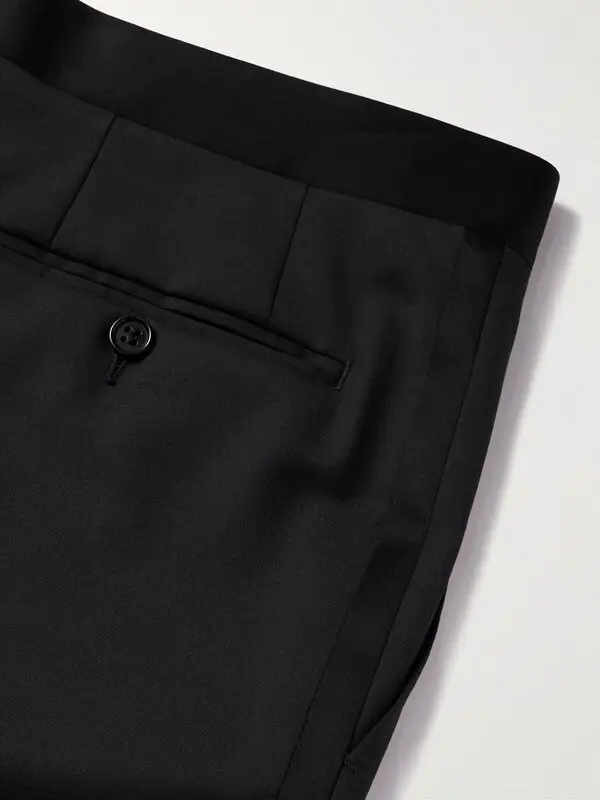 Canali Straight-leg Wool Tuxedo Trousers