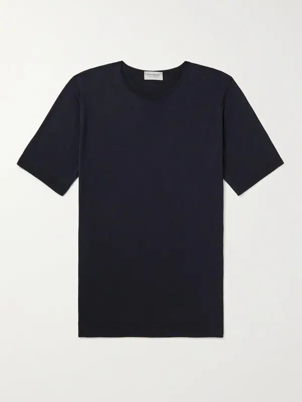 John Smedley Belden Slim-fit Sea Island Cotton T-shirt - Blue