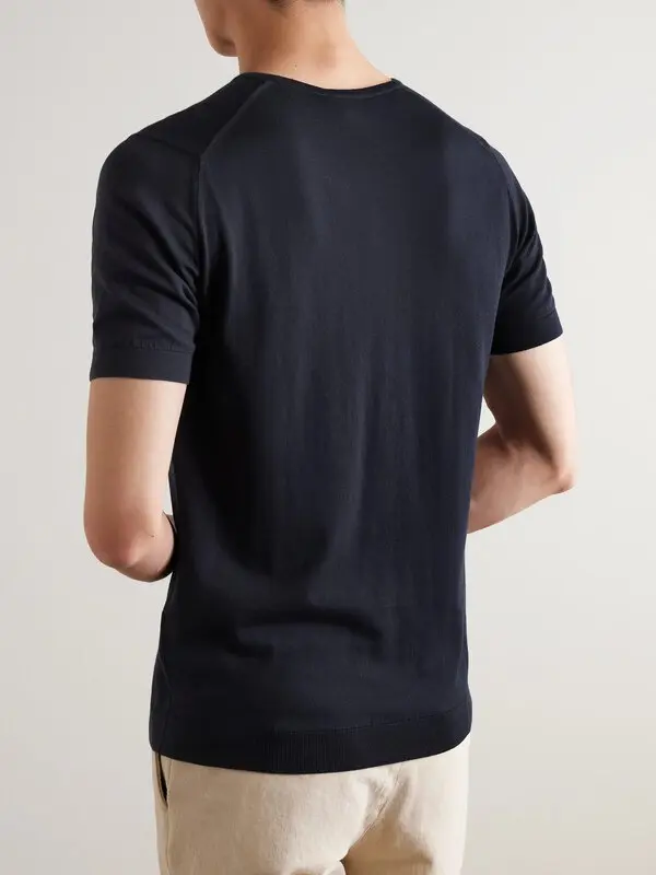 John Smedley Belden Slim-fit Sea Island Cotton T-shirt - Blue