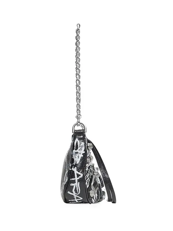 Balenciaga Le Cagole Mini Bag With Chain Graffiti