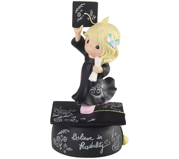 PRECIOUS MOMENTS Wind-up Musical Collectible For Graduates - One-color