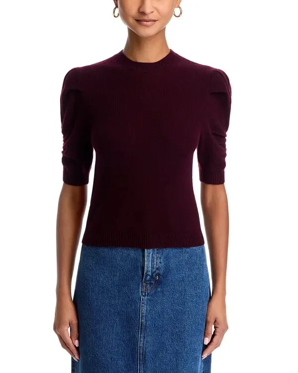 FRAME Ruched Puff Sleeve Sweater