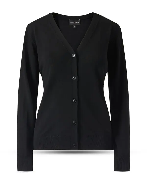 Emporio Armani Merino Wool V-neck Cardigan