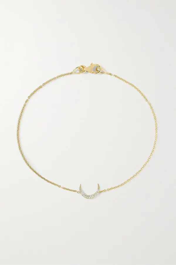 JENNIFER MEYER Mini Carson 18-karat Diamond Bracelet - Gold