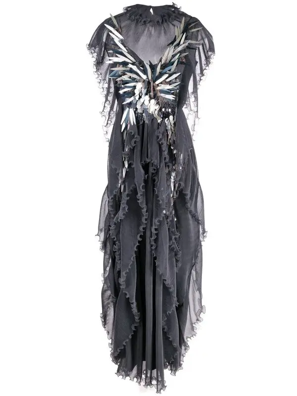 Alberta Ferretti Ruffled Maxi Dress