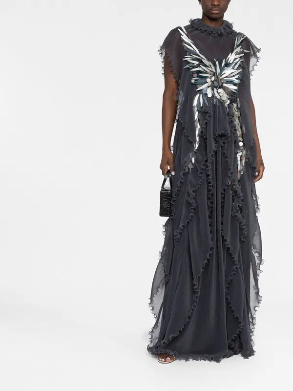 Alberta Ferretti Ruffled Maxi Dress